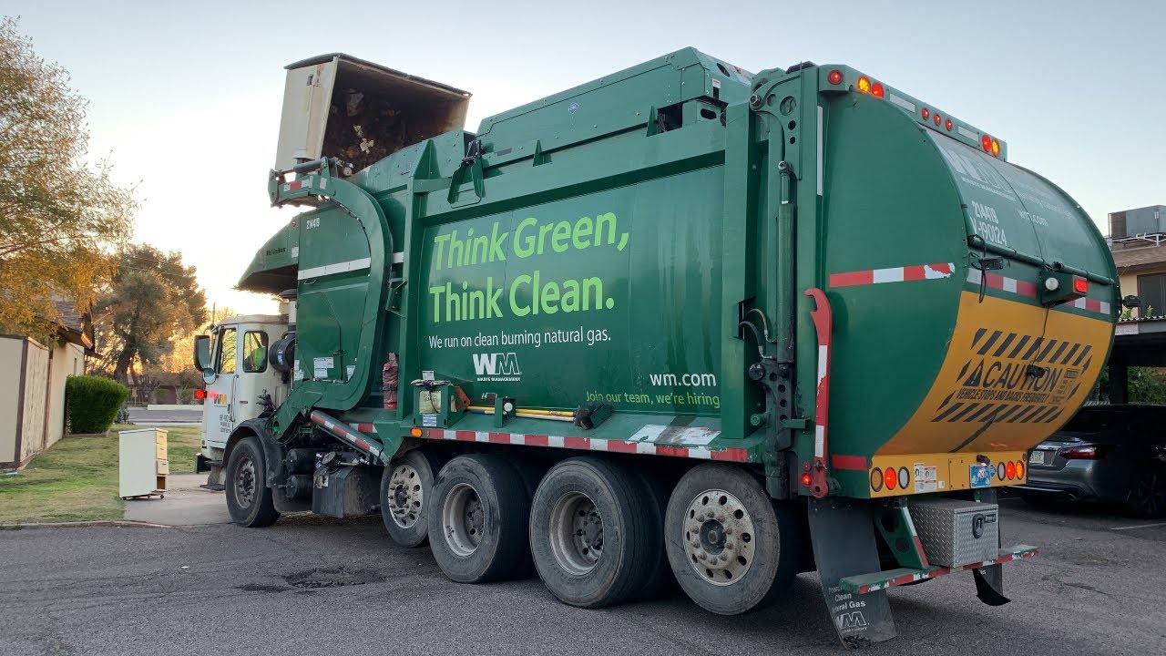 Waste Management Five Axle ACX McNeilus Front Loader Garbage Truck ...