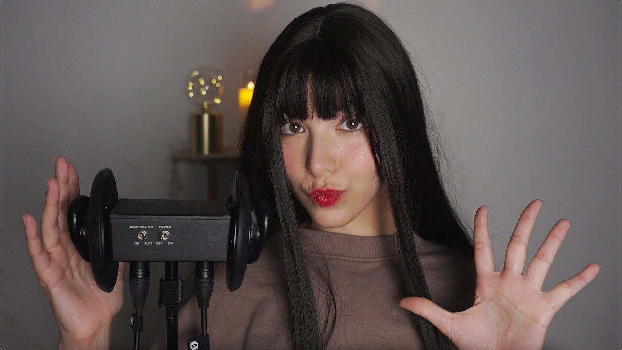 ASMR for members: Unintelligible 3DIO (with Mouth Sounds) - YouTube