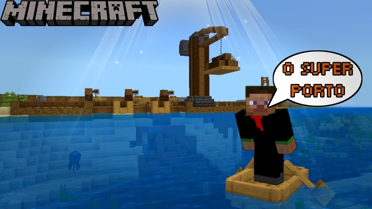 Dei um SUPER UP no meu PORTO MEDIEVAL no minecraft - YouTube