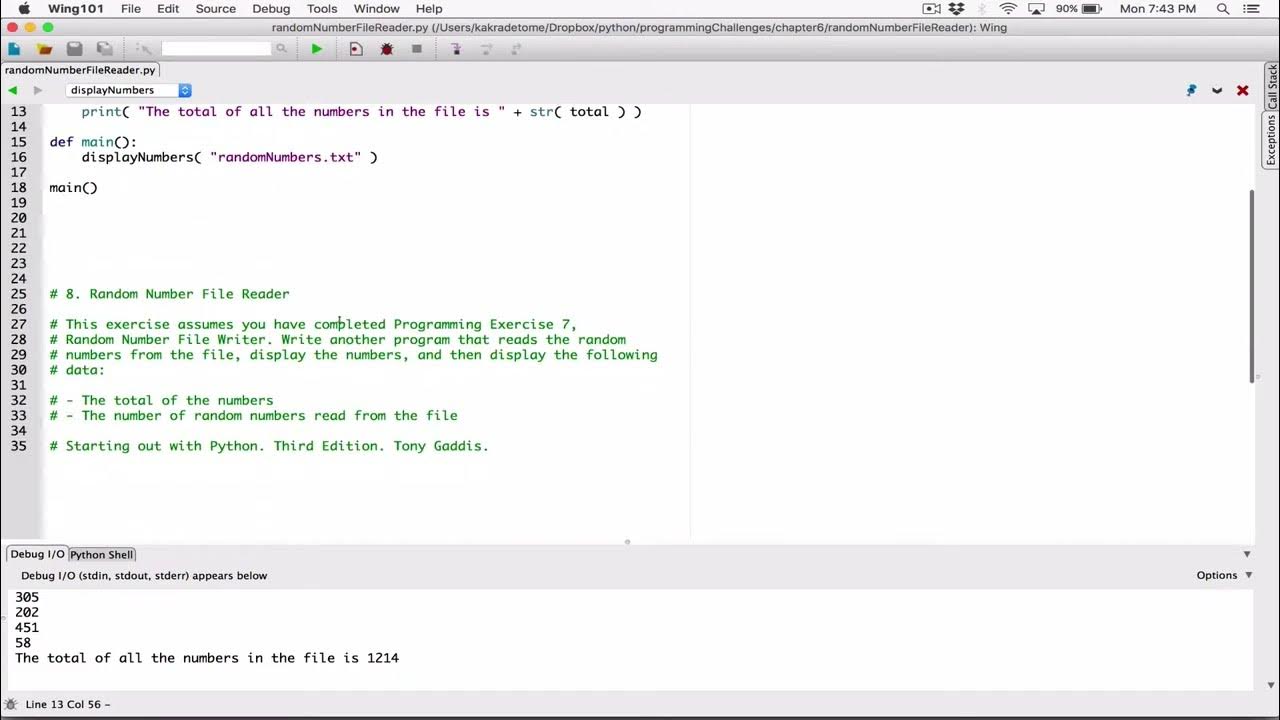 6.8. (Part 2) Random Number File Reader - Python - YouTube