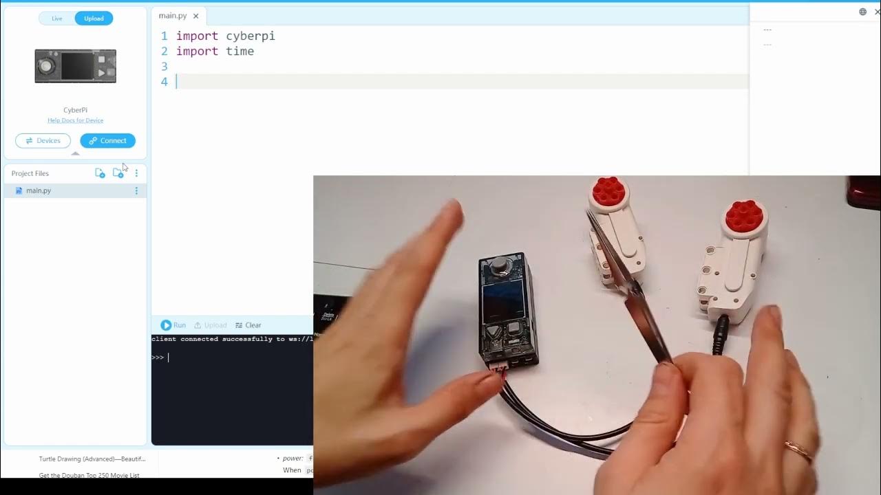 Управление моторами в Cyberpi на python - YouTube