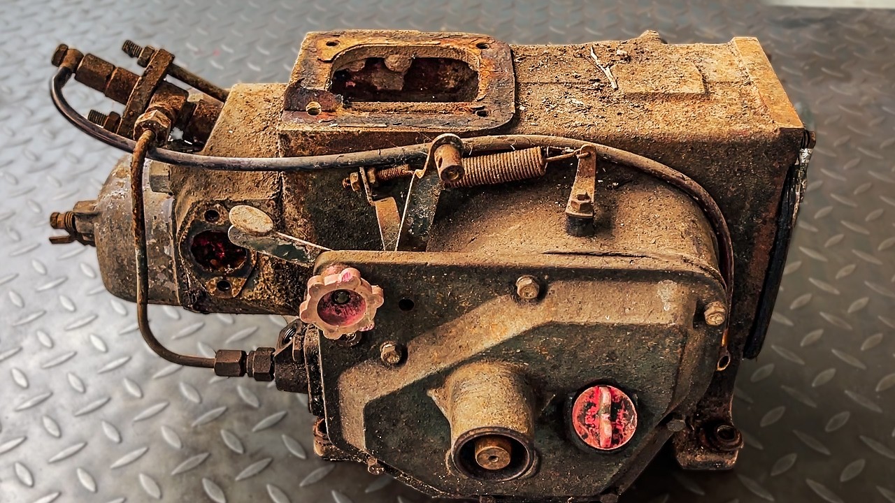 One More Rusty Gasoline Water Pump Diesel Engine 4Hp Was Successfully ...