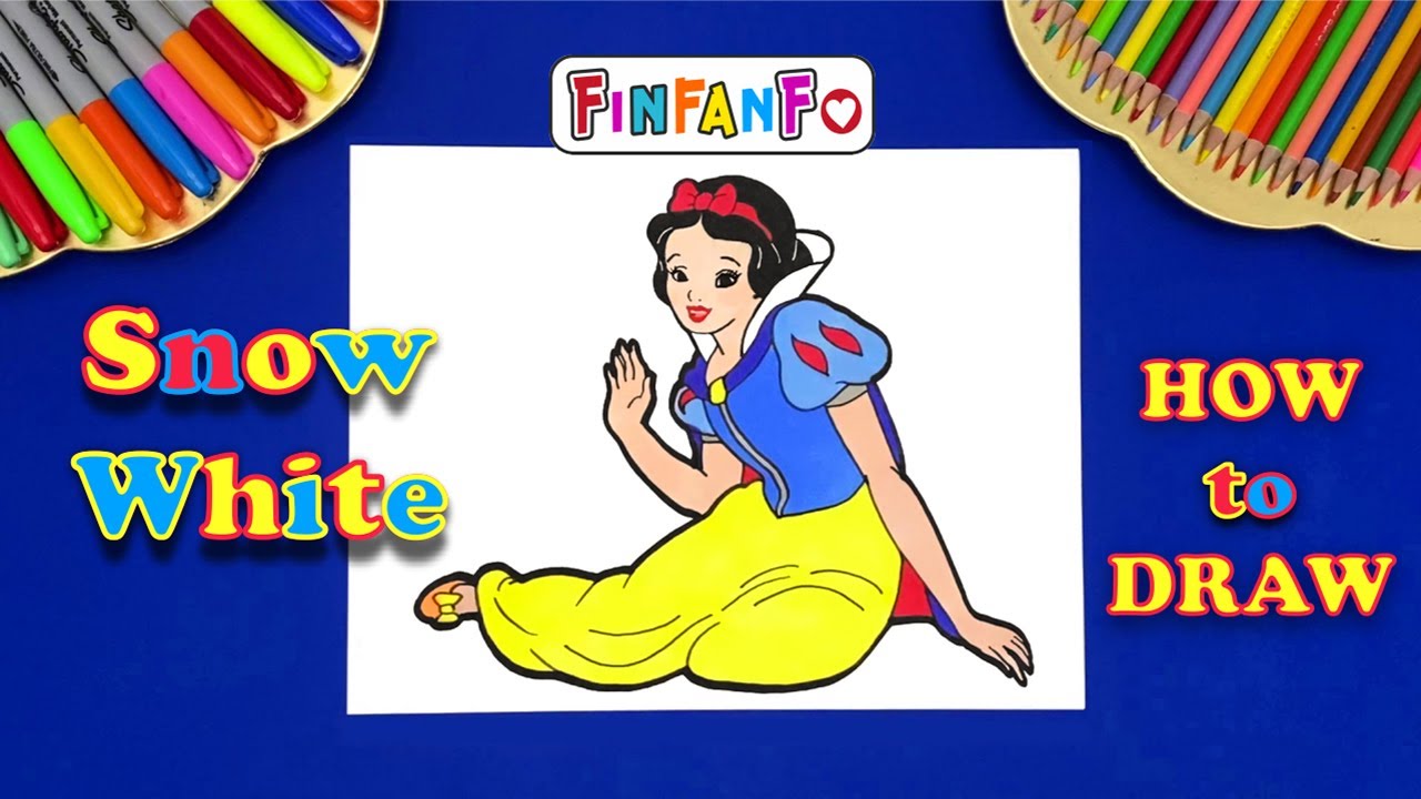 How to draw Snow White I Disney Princess I Illustration - YouTube