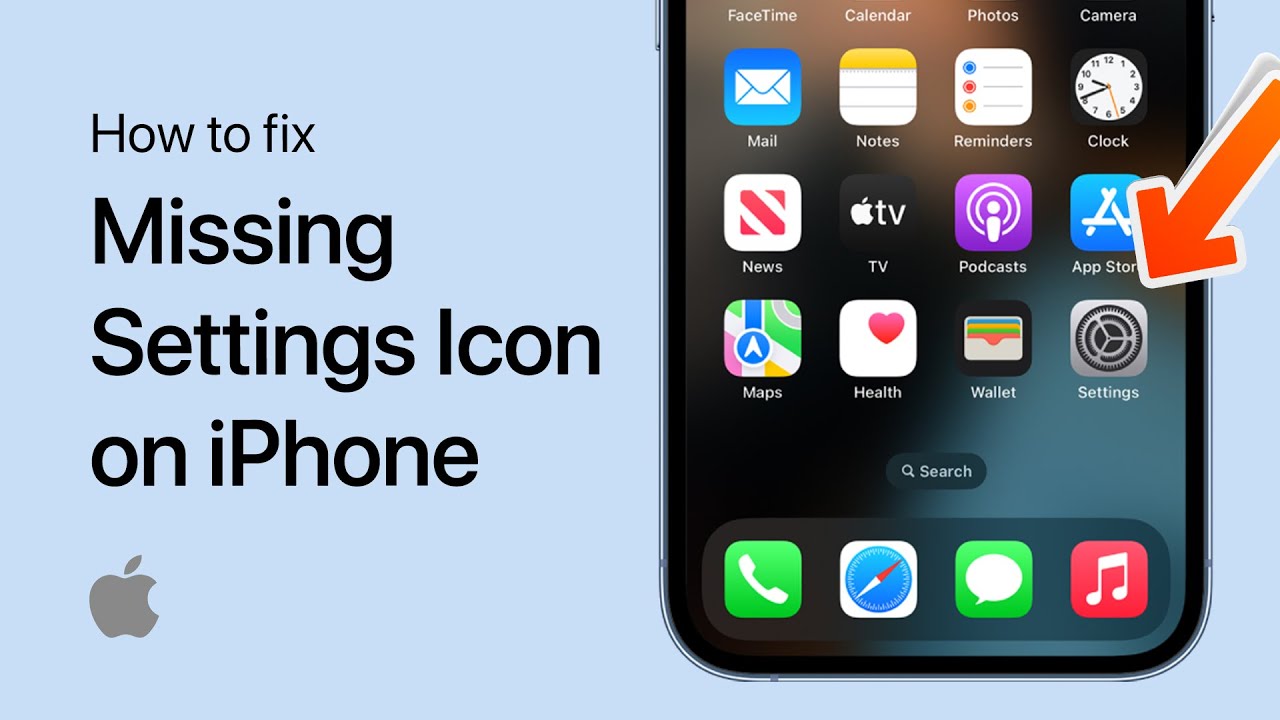 How To Get Back The Missing Settings Icon on iPhone Home Screen - YouTube