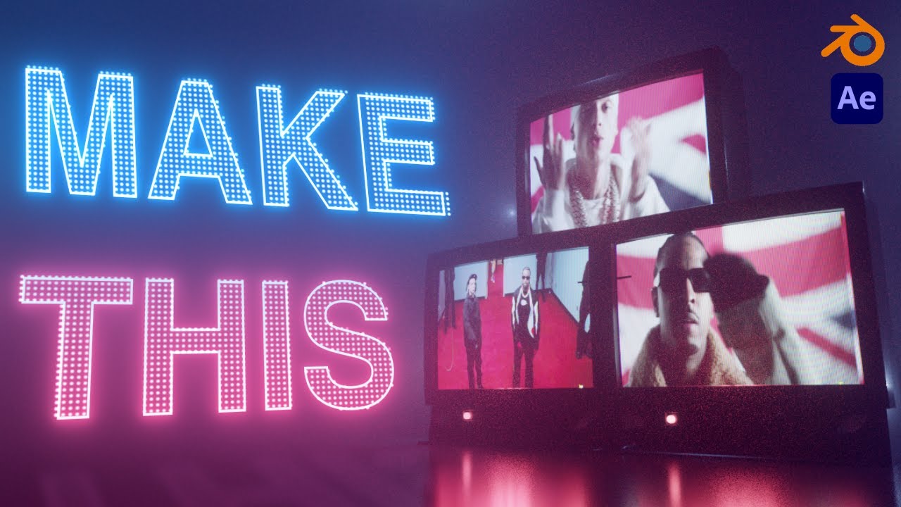 TV Monitors | After Effects & Blender Tutorial + FREE PROJECT FILE ...