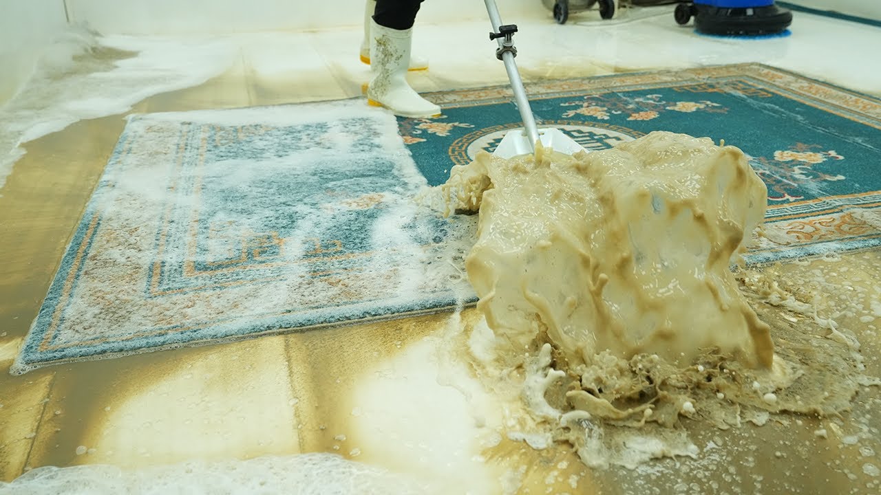 Soaked in Mud! Luxury Blue Rug – Extreme Carpet Cleaning & Rug Cleaning ...