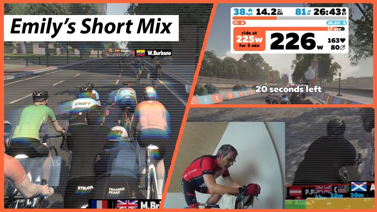 Zwift Training - Emily's Short Mix - 30 Minuten Workout - YouTube