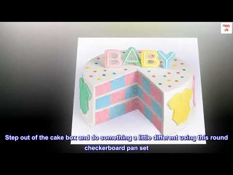 Wilton Round Checkerboard Cake Pan Set, 4-Piece, Steel