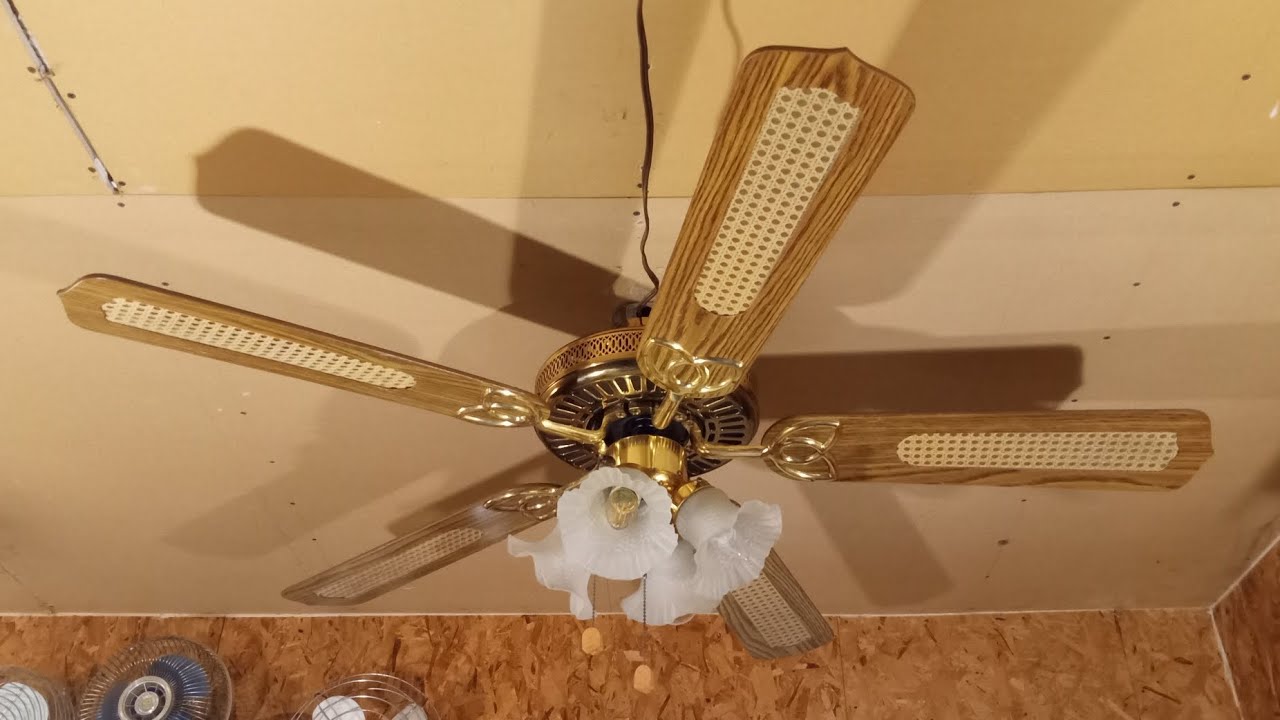 1990 Encon 52" Ceiling Fan Model M52 w/ 5 Blades - YouTube