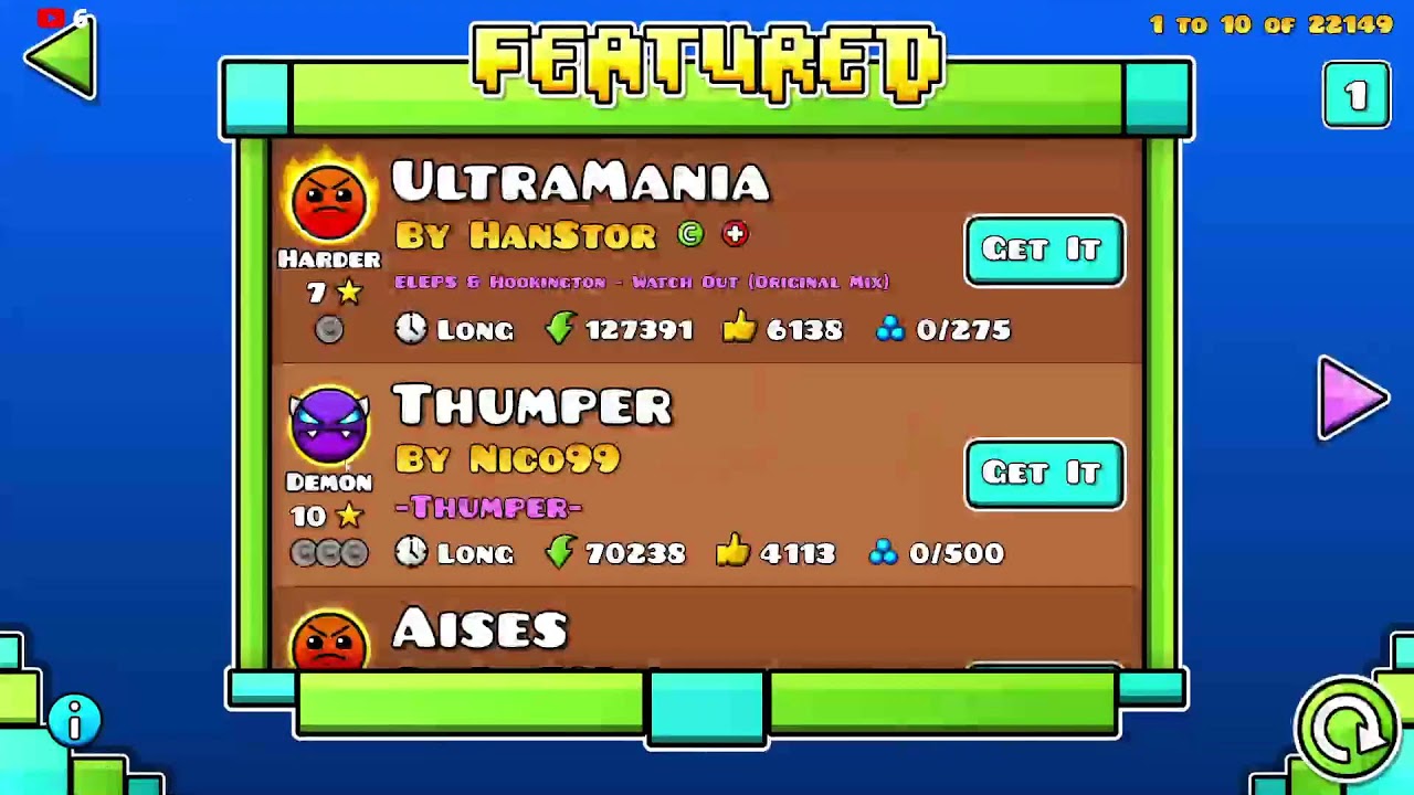 Playing gd with friend - YouTube