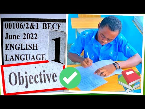 BECE 2022 ENGLISH LANGUAGE OBJECTIVES PAST QUESTIONS AND ANSWERS - YouTube