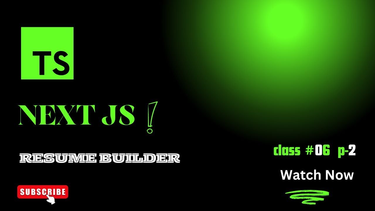 Next.js Resume Builder Tutorial part #2 - YouTube