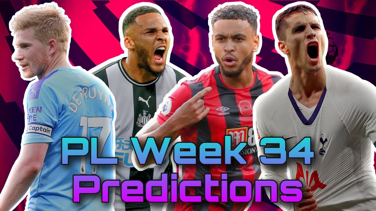 Premier League Week 34 Predictions - YouTube