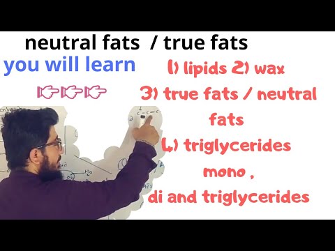 lipids || neutral fats || wax || types of neutral fats ( mono, di and ...