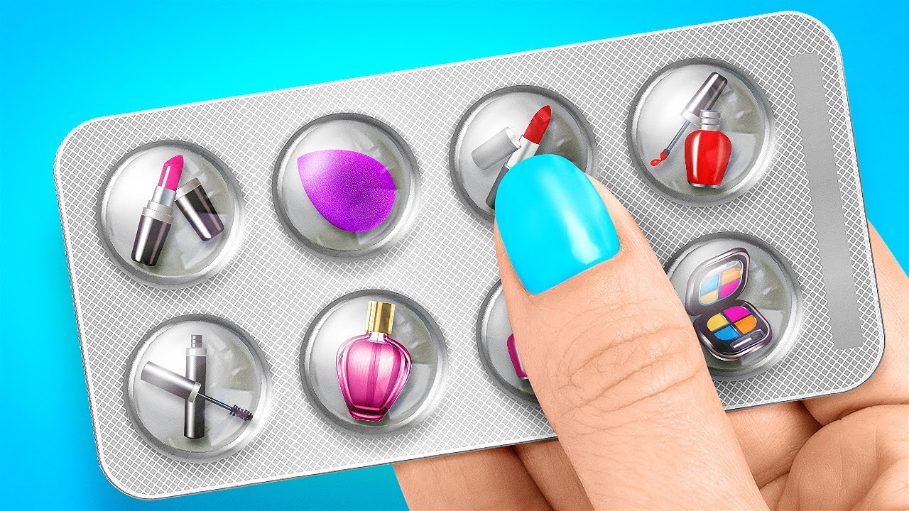 WAYS TO SNEAK MAKEUP ANYWHERE || Sneaky Ideas For Beautiful Makeup by ...