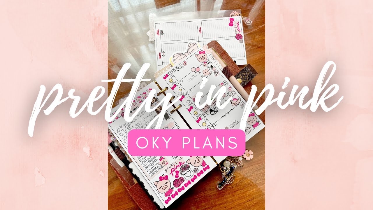 Pretty in pink plan with me :) - YouTube
