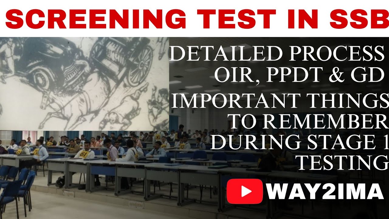 SCREENING TEST IN SSB - WAY2IMA - phase 1 testing of SSB in armed ...