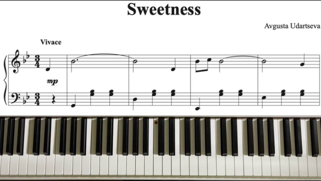 Sweetness - Lyrical music for piano - Sheet music - YouTube