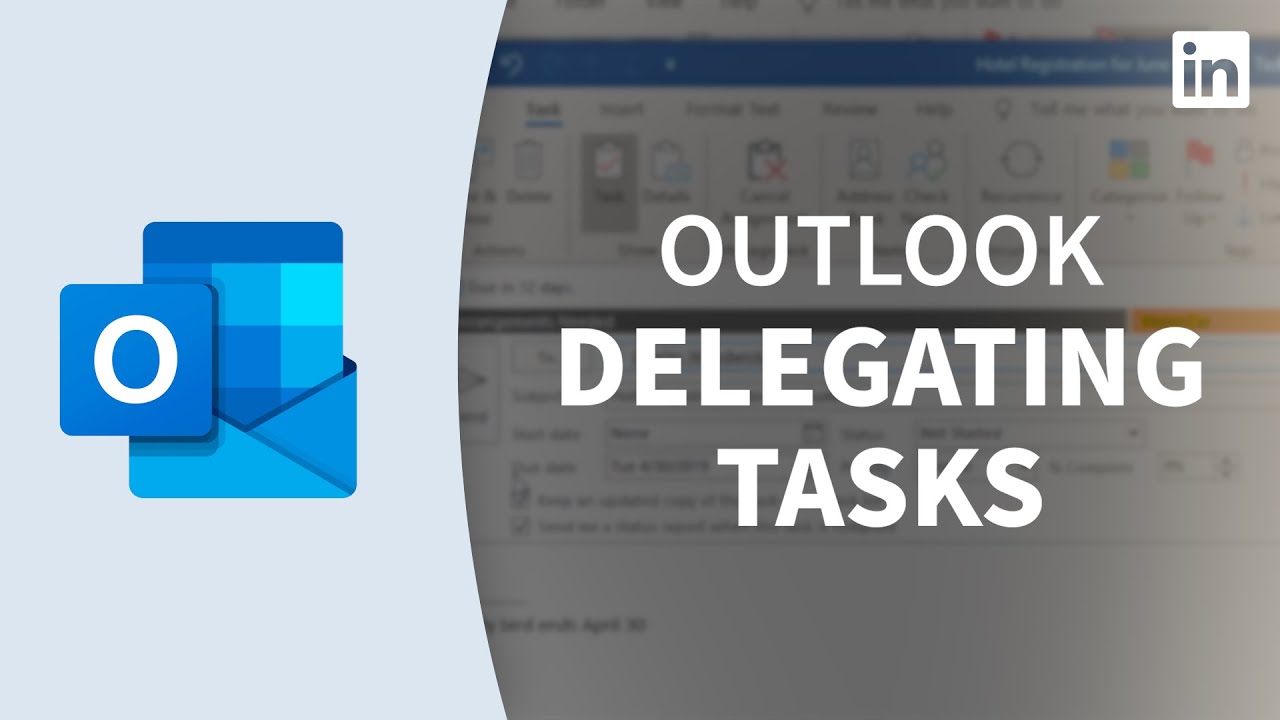 Outlook Tutorial - Delegating tasks - YouTube