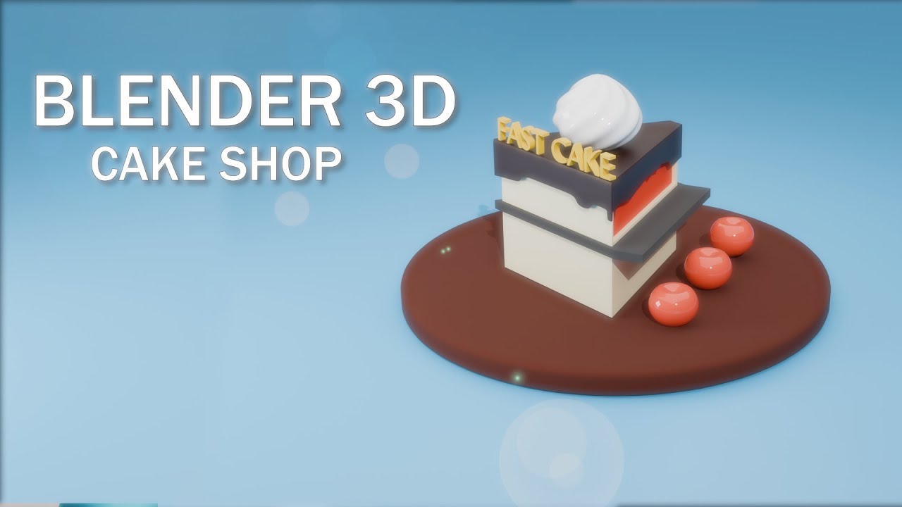 Let Build a simple Beginner Cake Shop in BLENDER - YouTube