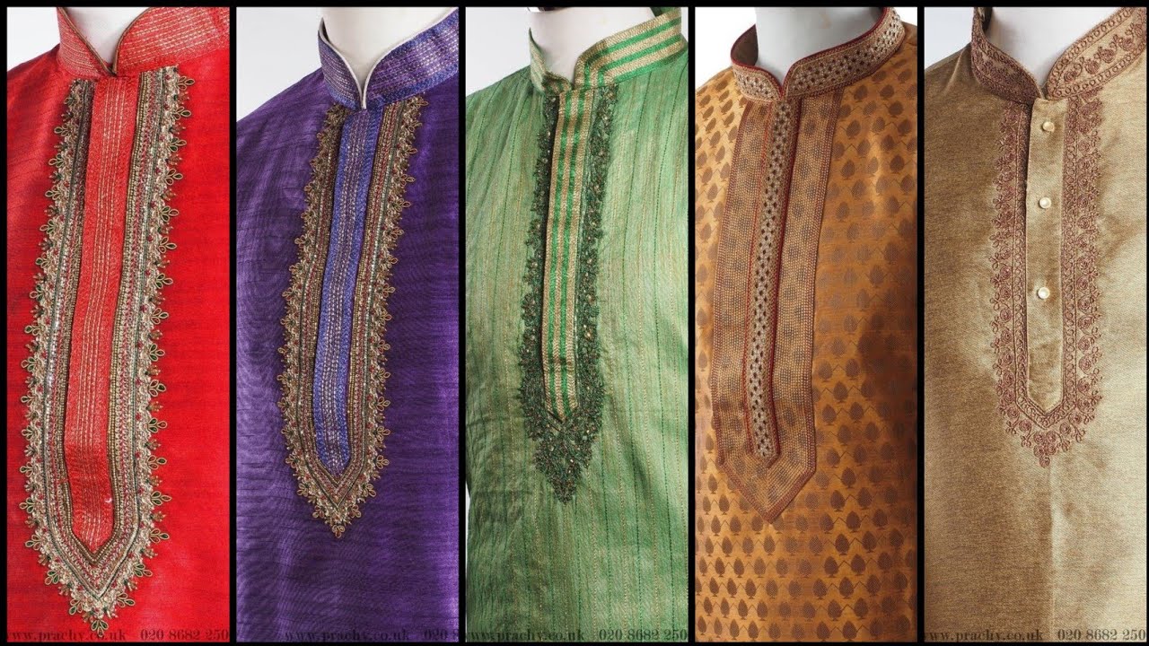 Latest And Trendy Gents Kurta Neck Ideas for Eid || Unique And Amazing ...
