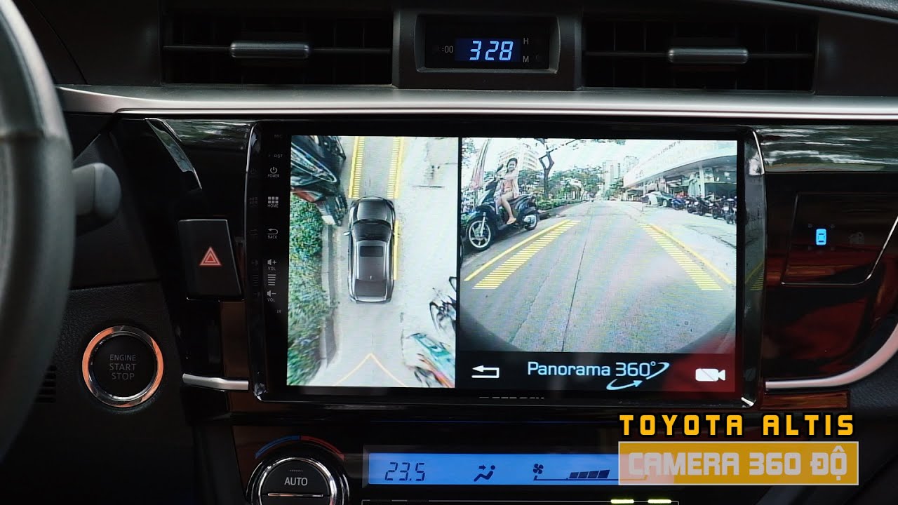 TOYOTA ALTIS lên Camera 360 độ Panorama cao cấp cực sắc nét hỗ trợ an ...