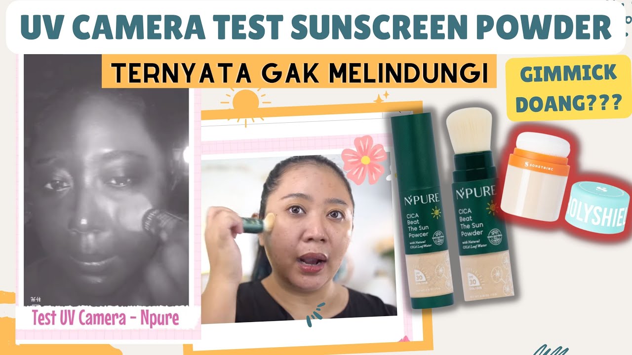 WEARTEST SUNSCREEN POWDER PAKE UV CAMERA | SUNSCREEN POWDER NPURE ...