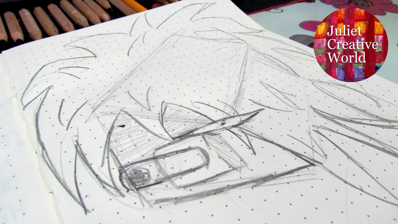 SHAR SHAR character drawing tutorial with penicil. - YouTube