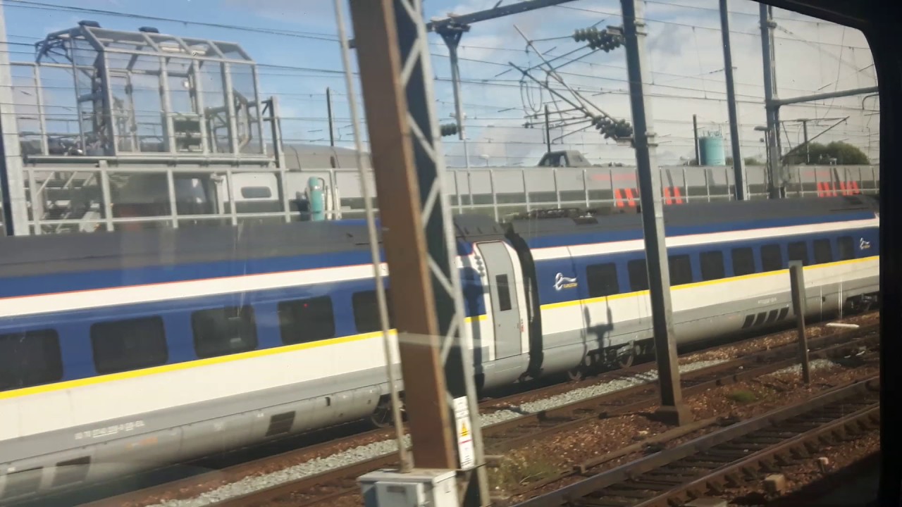 Eurostar pass Le Landy Depot SNCF near Paris Nord - YouTube