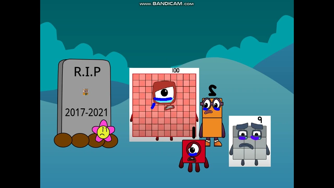 numberblock 1 two nine and 100 going to 5 year old kid funeral - YouTube