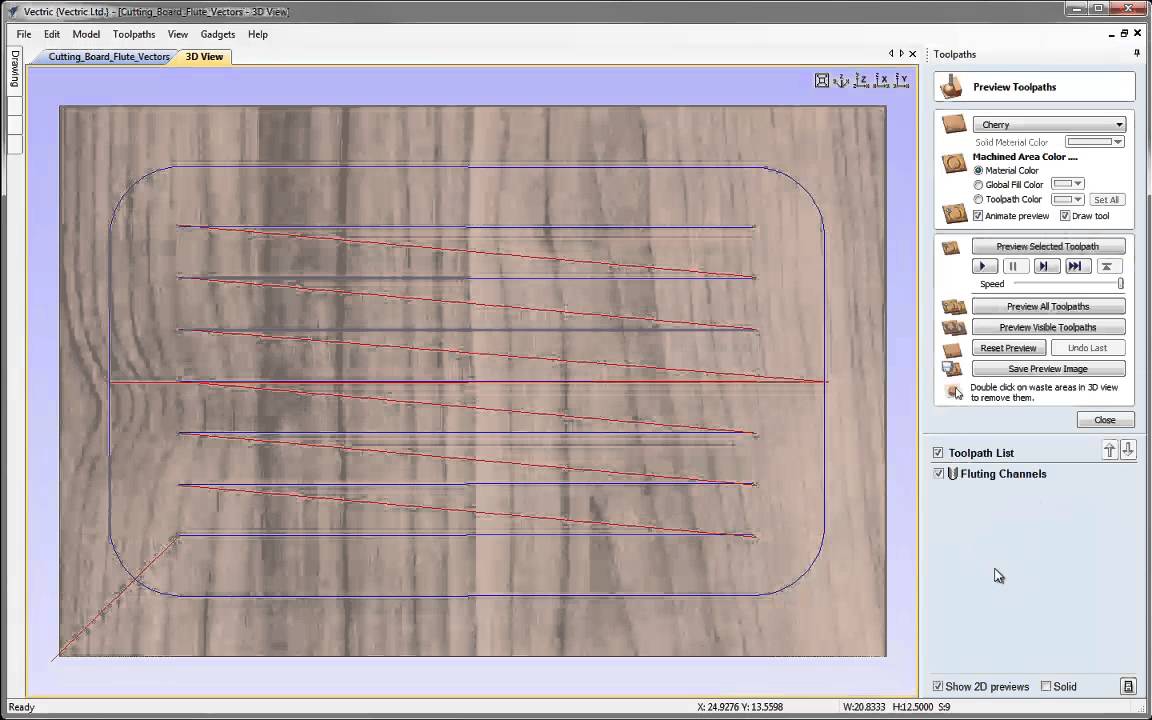 Vectric V8 Toolpaths - Fluting Toolpath Guide - YouTube