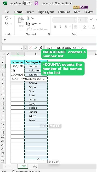 Excel Tricks - Automatic Numbering - YouTube