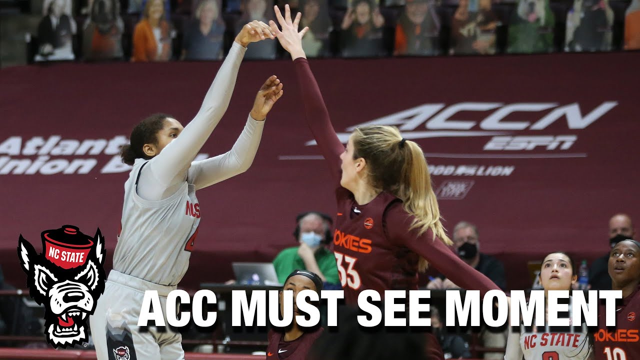 NC State's Camille Hobby Hits Amazing 3-Pointer To Force Overtime - YouTube