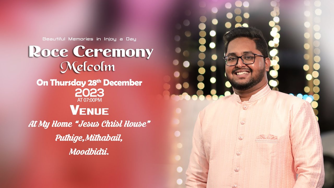 Roce Ceremony Of Melcolm - YouTube