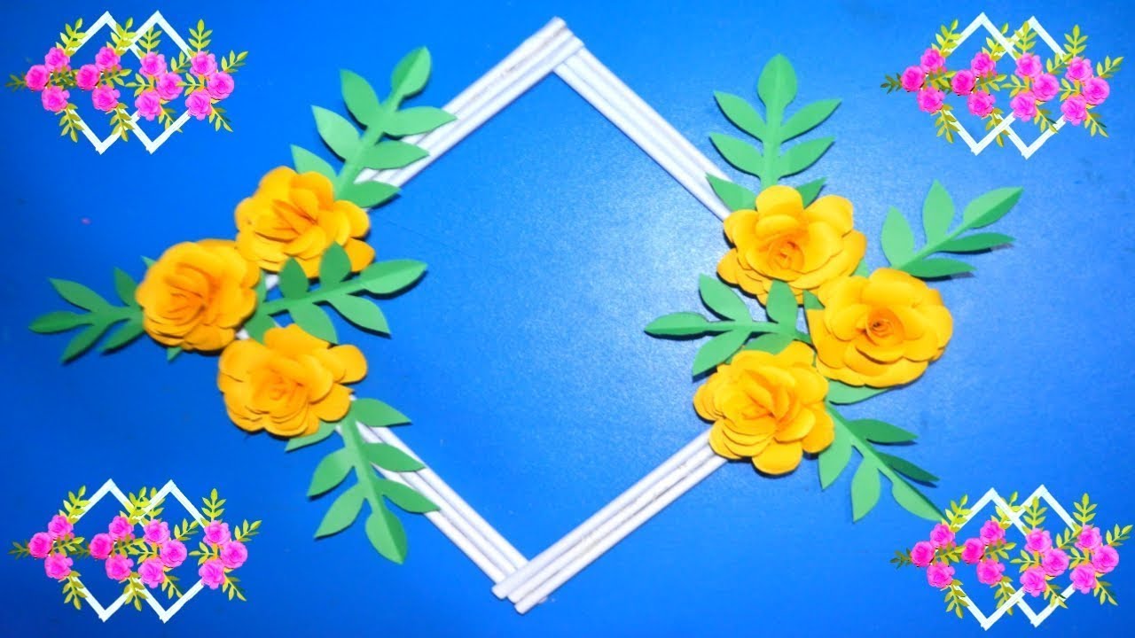 how to make a paper flowers kagojer ful - YouTube