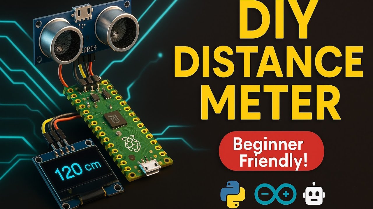 Raspberry Pi Pico Distance Meter: Ultrasonic Sensor & OLED Display ...