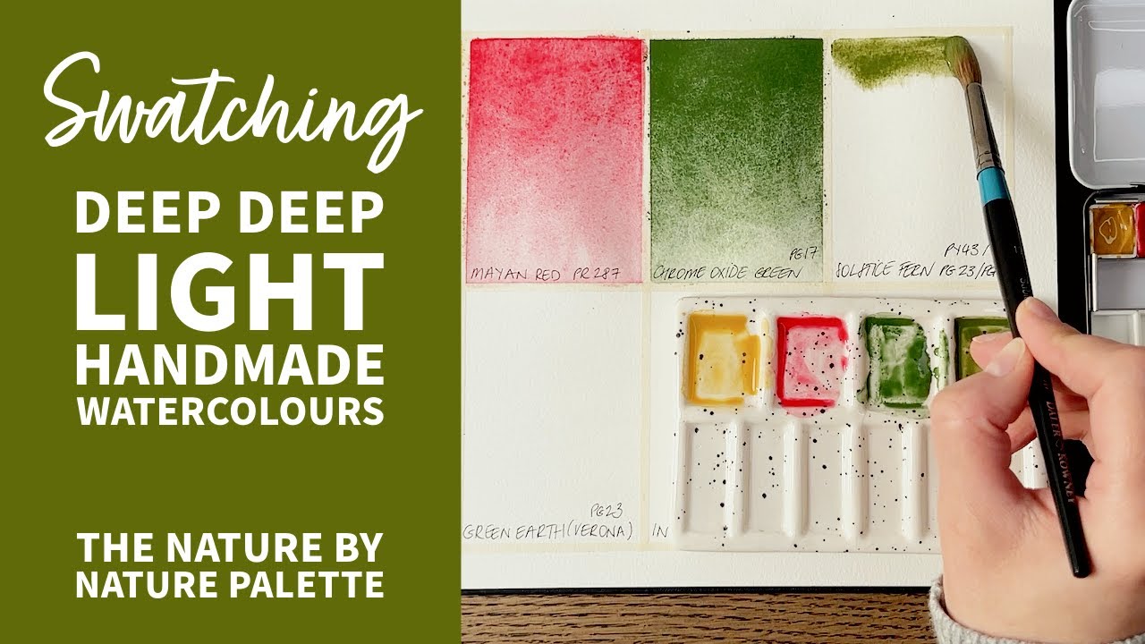 Swatching Deep Deep Light handmade watercolours - Part 2 - YouTube