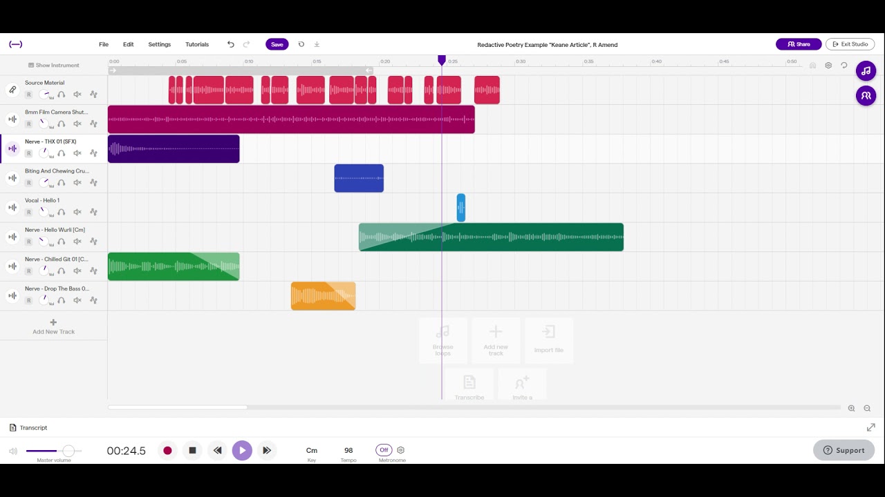 Redactive Poetry Example "Keane Article", R Amend - Soundtrap - YouTube