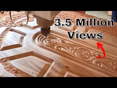 Diseño de puerta de madera de enrutador CNC | Diseño moderno de muebles de madera