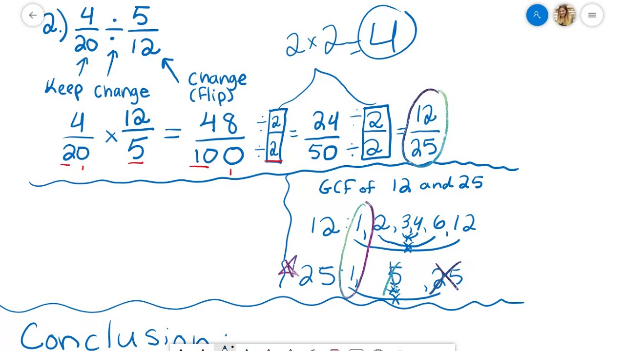 6th Grade Dividing Fractions Part 2: Mar 19, 2020: Mar 19, 2020 - YouTube