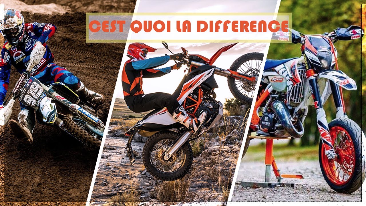 DIFFERENCES ENTRE CROSS VS ENDURO VS SUPERMOTARD - YouTube