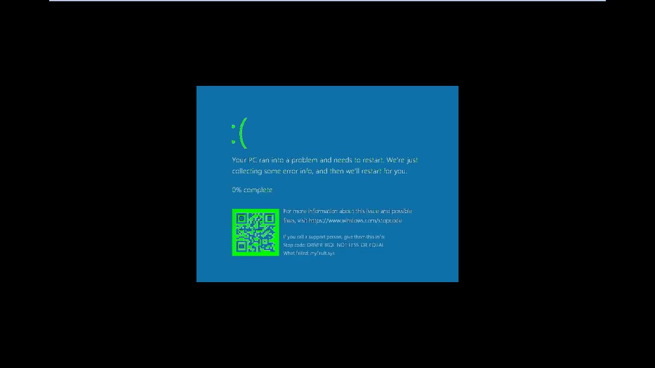 BlueScreen of Death Easter Egg Windows 10 - Not My Fault - YouTube
