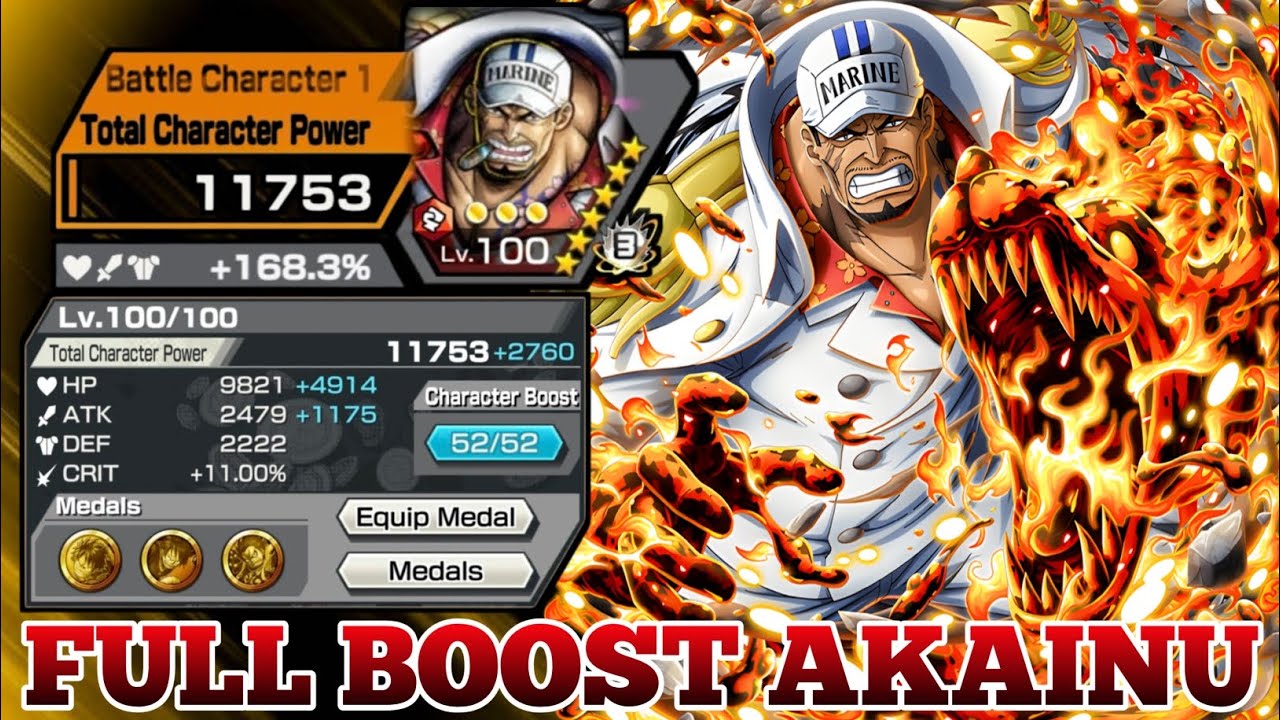 FULL BOOST AKAINU GAMEPLAY | ONE PIECE BOUNTY RUSH | OPBR - YouTube