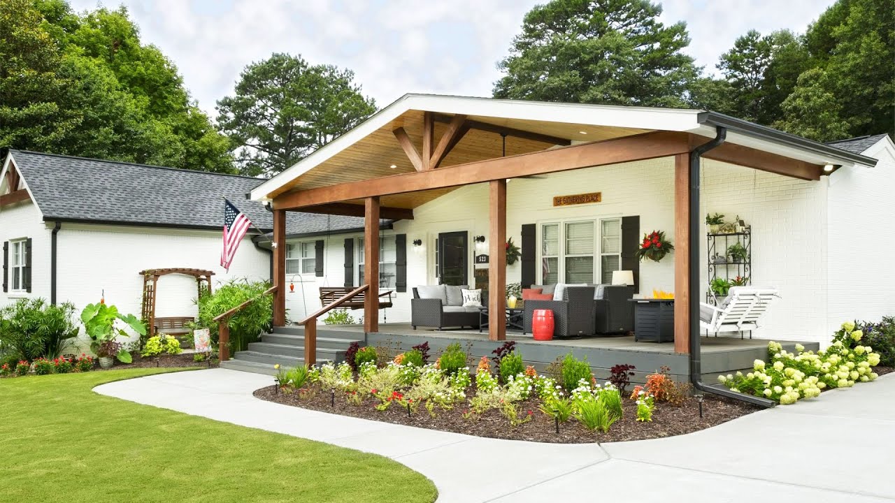 CHARMING OPEN FRONT PORCH DESIGN IDEAS | HOW TO DECORATE MODERN PORCH ...
