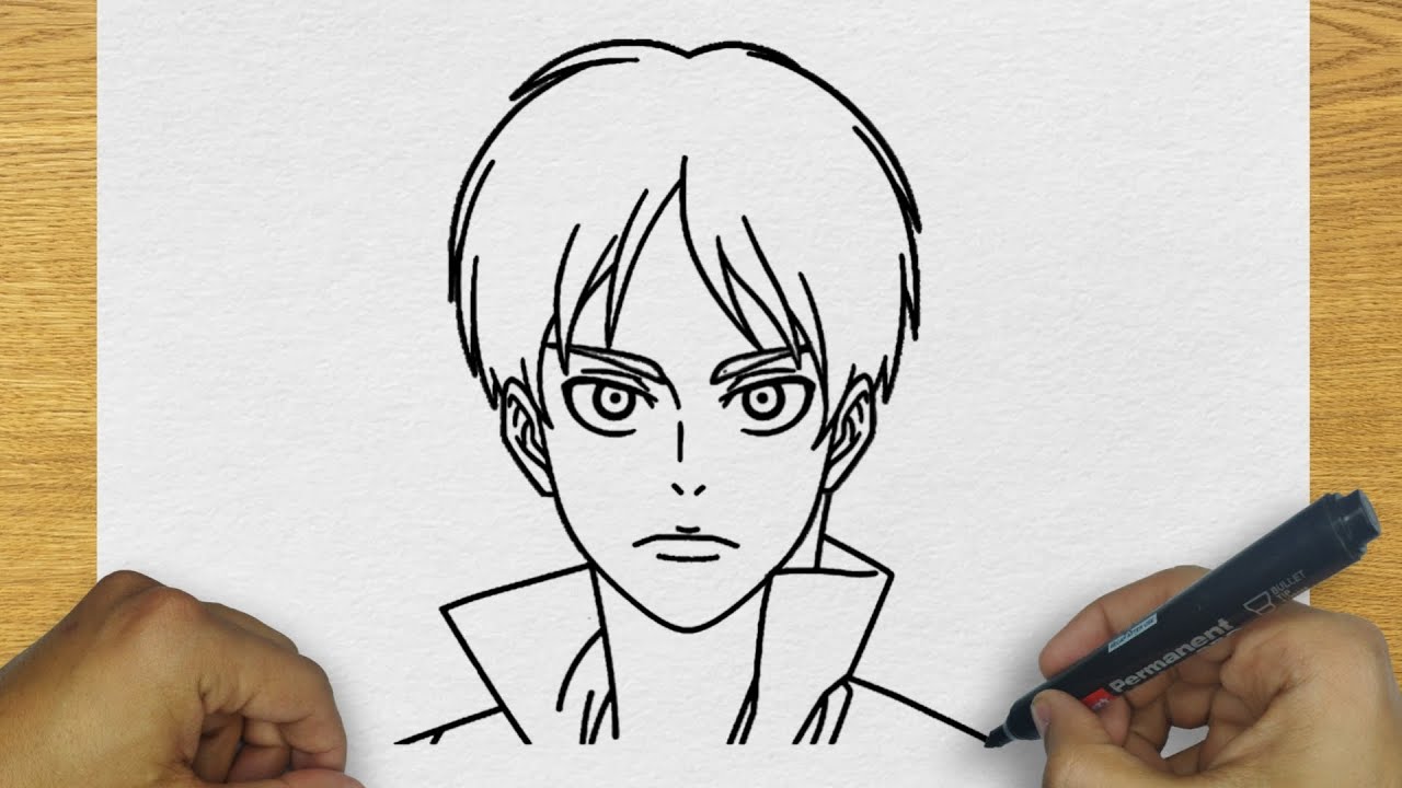 HOW TO DRAW EREN YEAGER STEP BY STEP | DRAWING EREN YEAGER FROM ATTACK ...