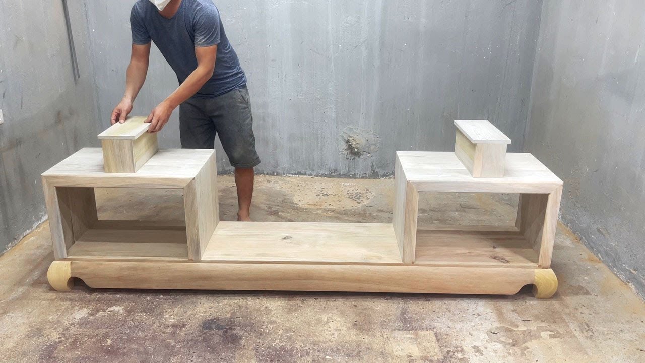 Amazing Living Room Interior Design Project // Woodworking Skills To ...