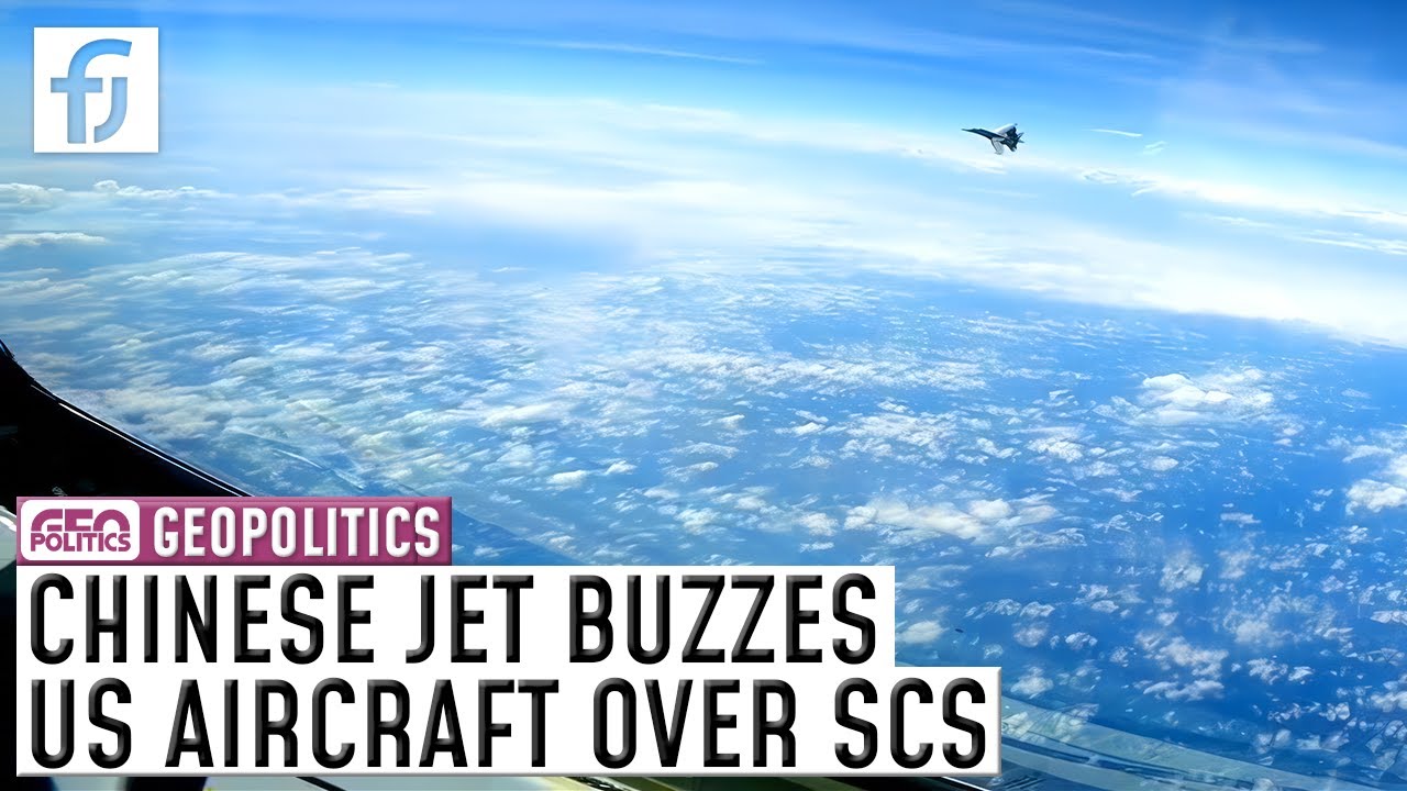 Chinese Jet Buzzes US Plane in ‘Aggressive’ Manoeuvre | 4K Ai Upscale ...