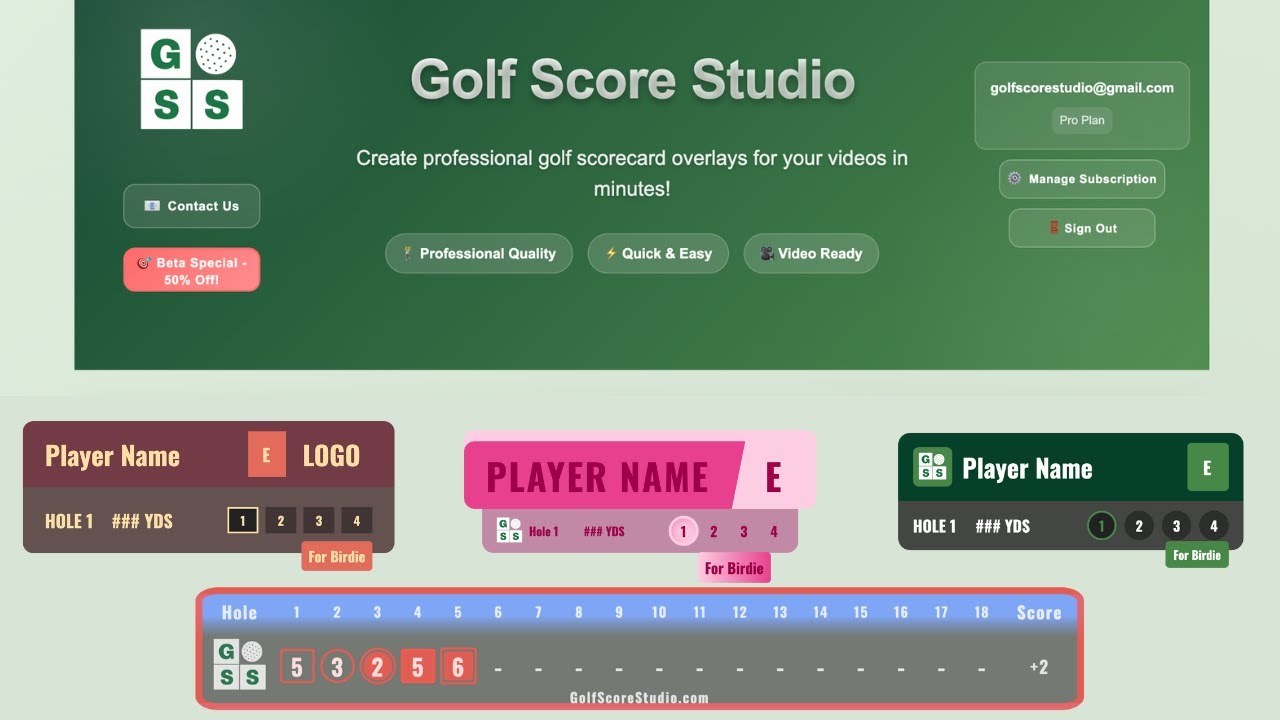 HOW TO MAKE GOLF GRAPHIC OVERLAYS - Golf Score Studio Tutorial - YouTube
