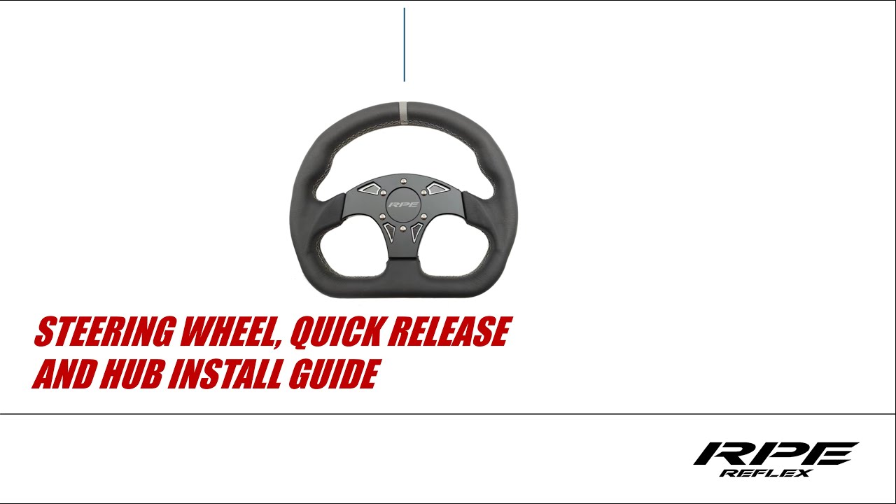 RPE REFLEX steering wheels, hub and quick release install guide - YouTube