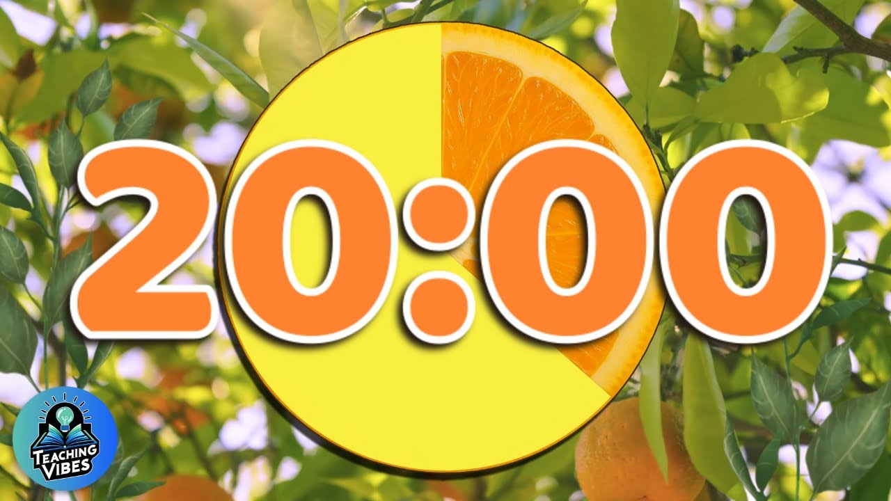 20 Minute Timer with Relaxing Music for Classroom | Summer Citrus Vibes ...